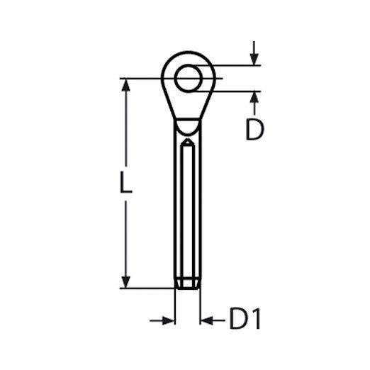 Terminal Cable Inox para Prensar